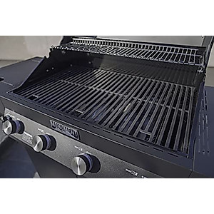 Monument Grills 4-Burner Liquid Propane Gas Smart bbq Grill Denali D425 with Stainless Steel Rotisserie Kit(2 Items)