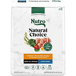 Nutro Natural Choice Adult Large Breed Dry Dog Food, Chicken and Brown Rice Recipe, 36 lb. Bag