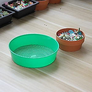 HomeSoGood 2 Pcs Round Garden Soil Sieve Garden Sieve Plastic Mesh Screen, Used to Filter Small Gravel, Soil, and Sand Sieves