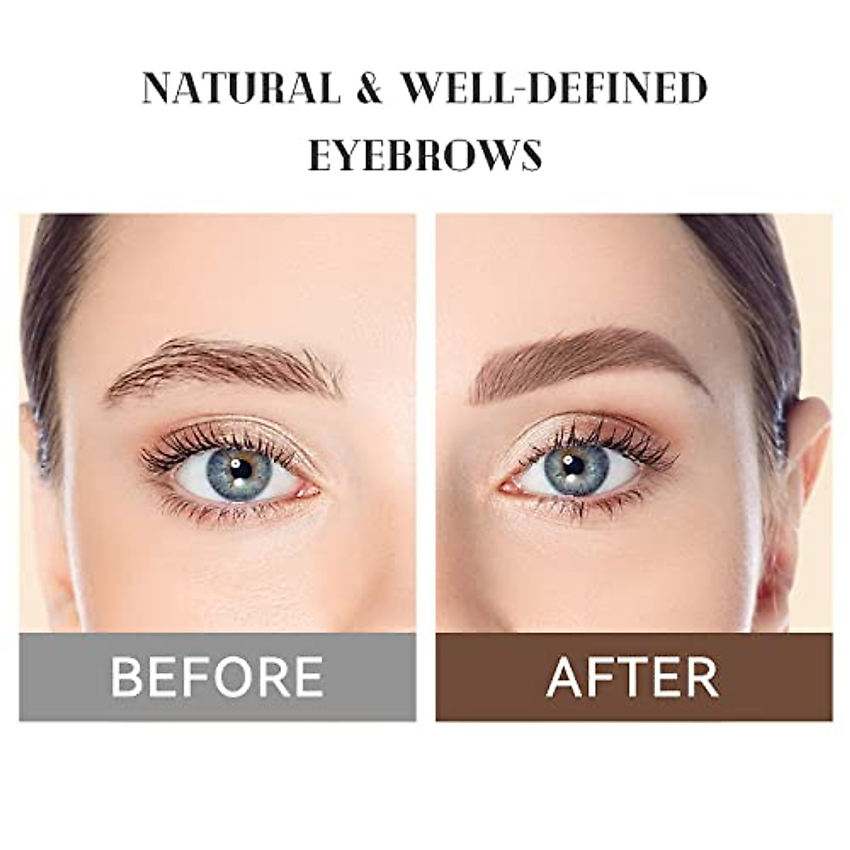 Music Flower Eyebrow Pencil Double Ended, Waterproof Natural Brow Enhancing Pen, Long lasting Eye Makeup, Pack of 1, Light Brown