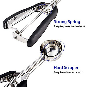 Cookie Scoop Set - Include 1 Tbsp/ 2 Tbsp/ 3Tbsp - 3 PCS Cookie Scoops for Baking - Cookie Dough Scoop - Made of 18/8 Stainless Steel