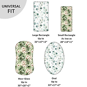 Extra Soft Stretchy Changing Pad Cover for Baby, 2 Pack Premium Cotton Blend,Flowers Pattern.