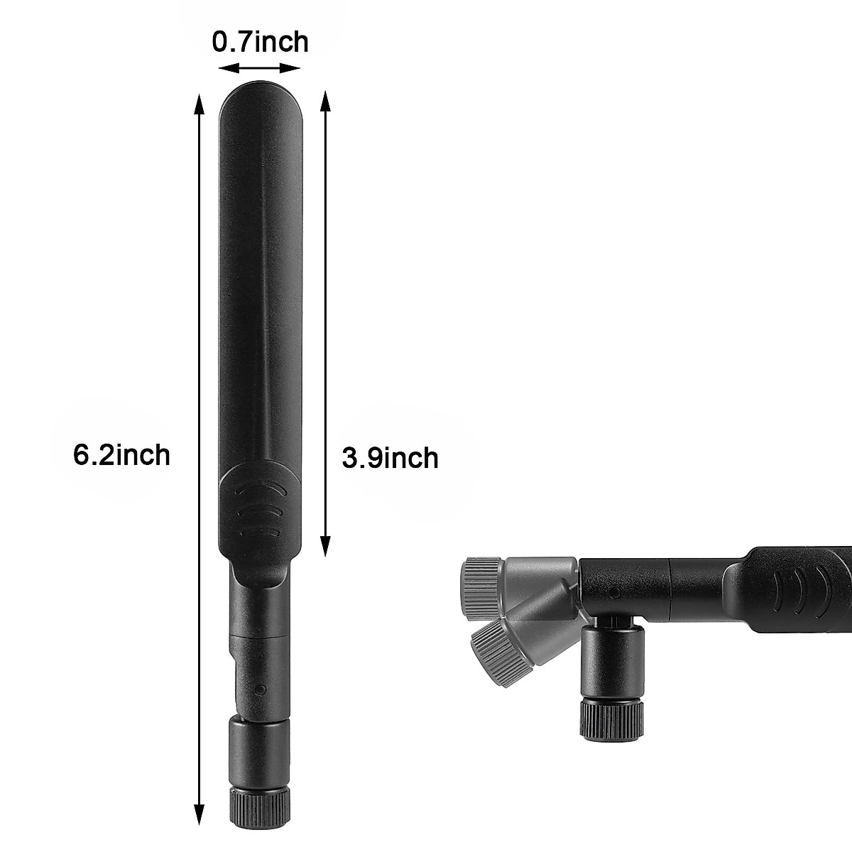 8dBi RP-SMA Male 3G 4G LTE Cellular Trail Camera Long Range Antenna Compatible with Spypoint Link Micro Link Dark Link S Link EVO Tactacam Stealth Cam Camera Cellular Trail Camera (Pack of 2)