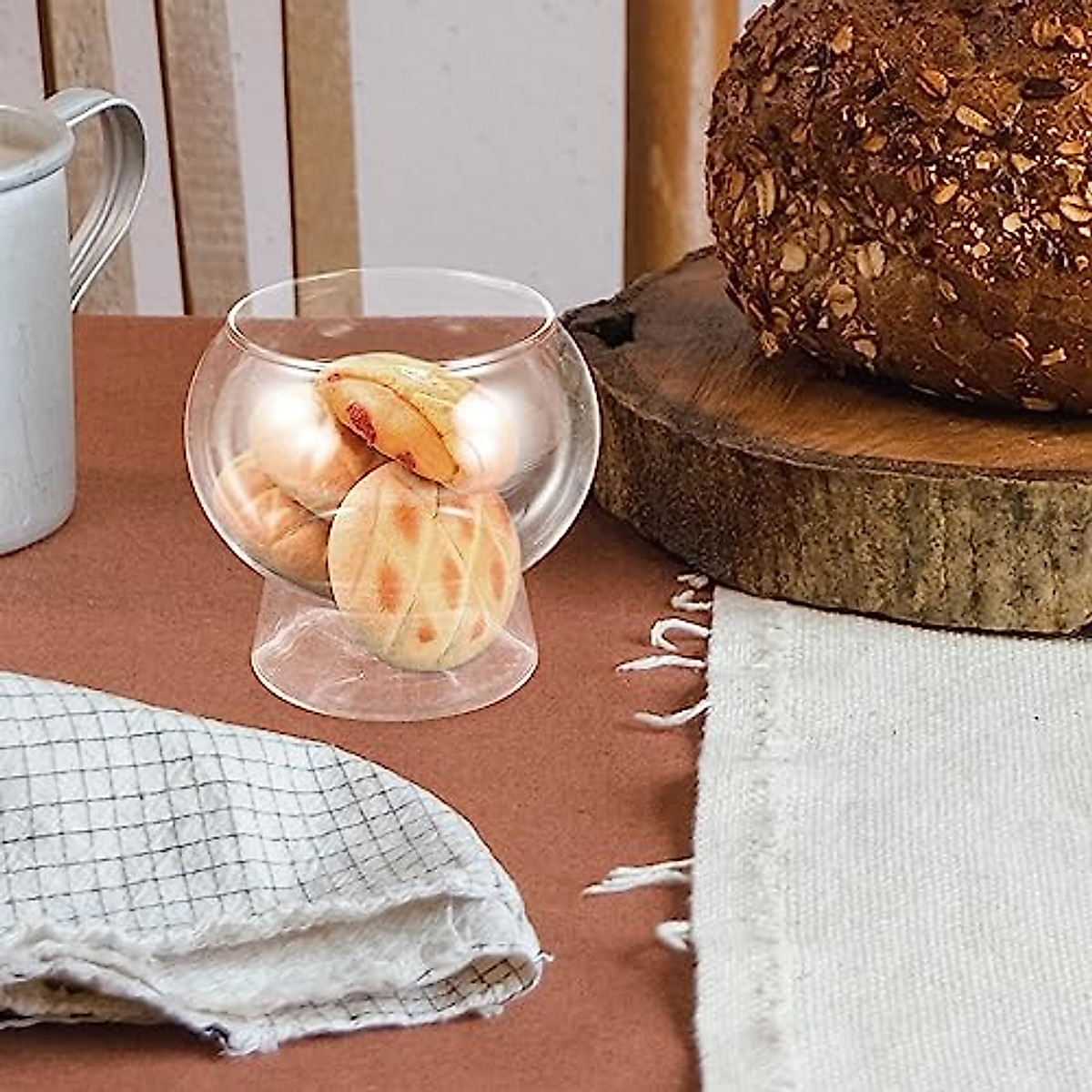 OSALADI Shampoo Hose Glass Dessert Bowl Ice Cream Cups Sundae Bowls Cute Globe Dessert Cups for Parfait Fruit Salad Snack Cocktail Party Trifle Bowl