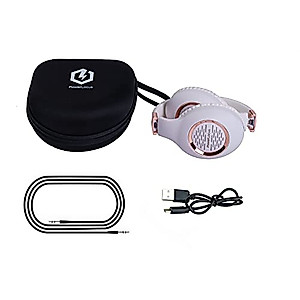 Bluetooth Headphones Over-Ear, PowerLocus Wireless Headphones, Hi-Fi Stereo Deep Bass, Soft Earmuffs Foldable Headphone with Built-in Microphone, Wireless and Wired Headset for Cell Phones,Tablets, PC