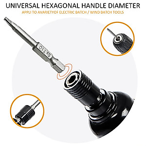 Torx Screwdriver Bit Set, PTSLKHN S2 Steel Magnetic Security Tamper Proof Star 6 Point Screw Driver Kit Tools, 12PCS 1/4" Hex Shank T5-T40 50mm Length, Perfect for IKEA Type Furniture