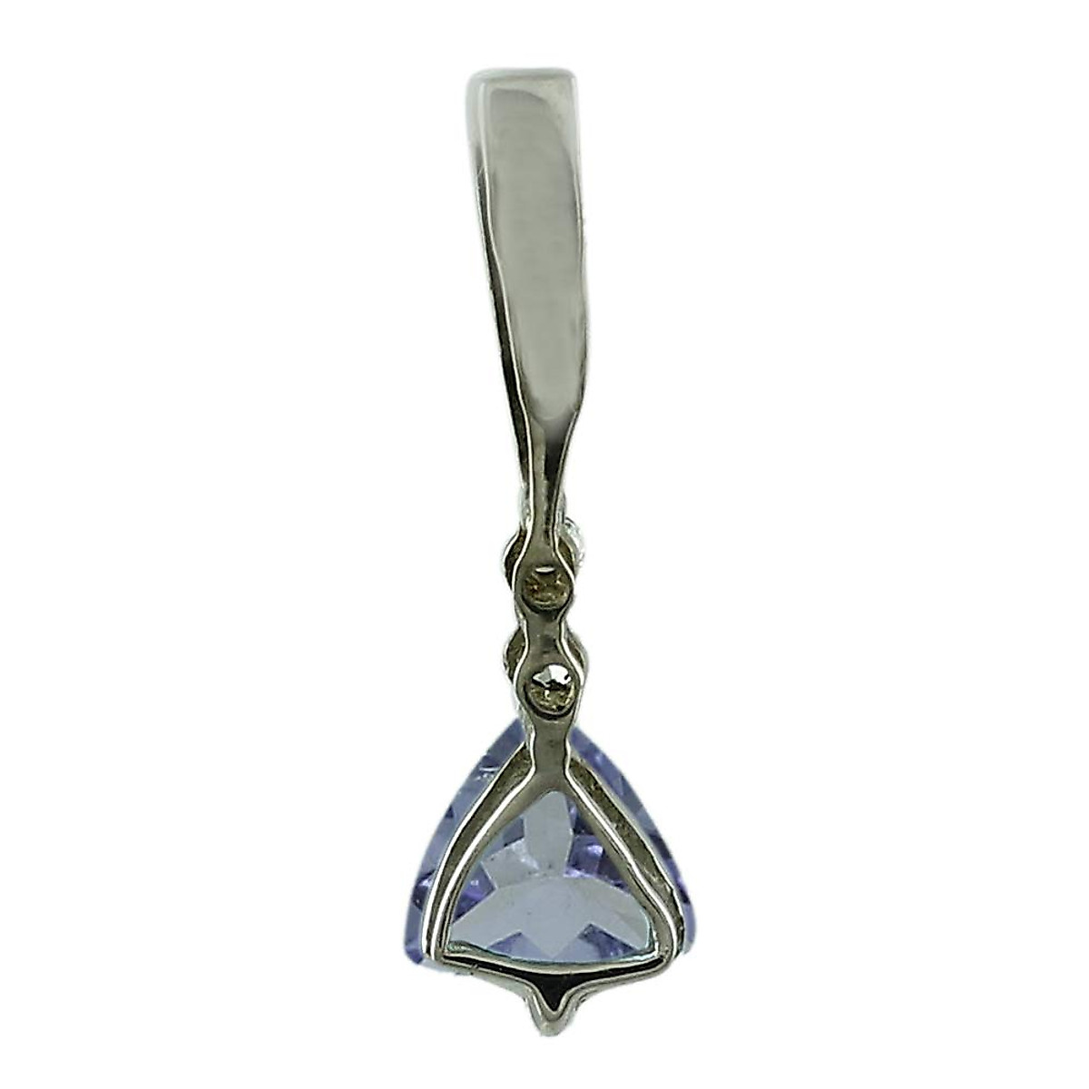 Carillon Tanzanite Natural Gemstone Trillion Shape Pendant 925 Sterling Silver Party Jewelry