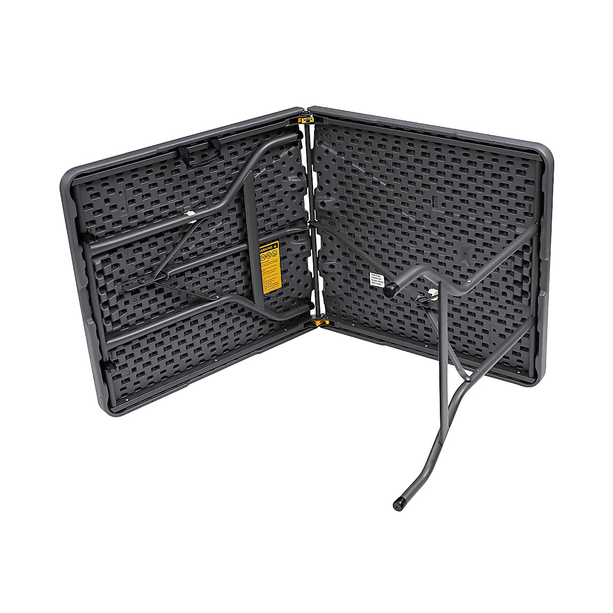 Iceberg IndestrucTable Too Bi-Fold Folding Table, Indoor/Outdoor, Commercial Grade, Charcoal, 60” W x 30” D x 29” H