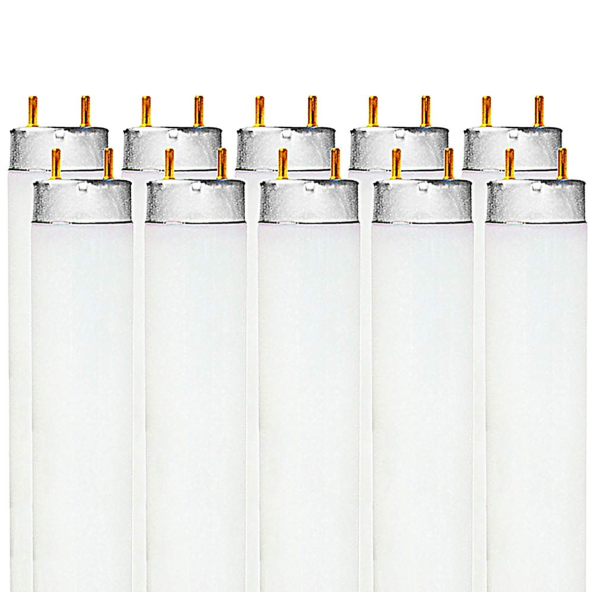 LUXRITE LR20730 (10-Pack) F32T8/841 32-Watt 4 FT T8 Fluorescent Tube Light Bulb, Cool White 4100K, 2800 Lumens, G13 Medium Bi-Pin Base