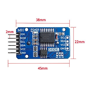 Geekstory 5PCS DS3231 Real Time Clock Module RTC Sensor High Precision AT24C32 IIC Timer Alarm Clock for Arduino Raspberry Pi