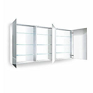 Krugg Medicine Cabinet | Recess or Surface Mount | Blum Hinge 170 Degree Soft Close| (72"x36")