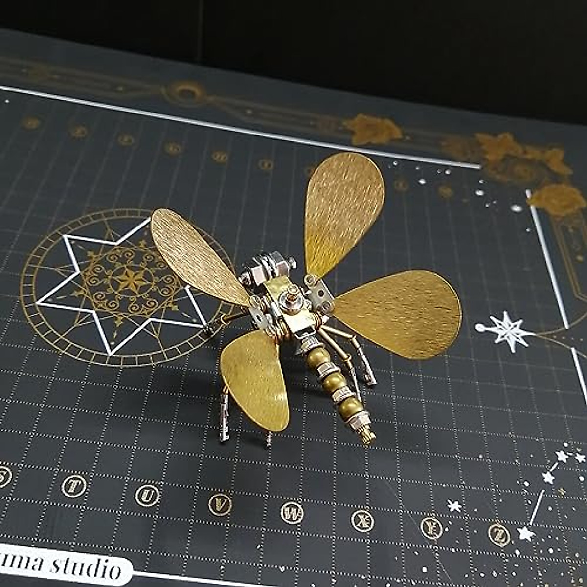 Helixsun Metal Puzzle Kit for Adults, Fruit Fly 3D Puzzle Model Building Kits Insect Themed Animal Mechanical Model DIY Desktop Crafts Creative Gifts - 100PCS+