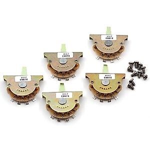 Oak Grigsby 5-Way Blade Switch for Telecaster and Stratocaster, 5-Way Pickup Selector Switch, Includes Mounting Screws, Pack of 5