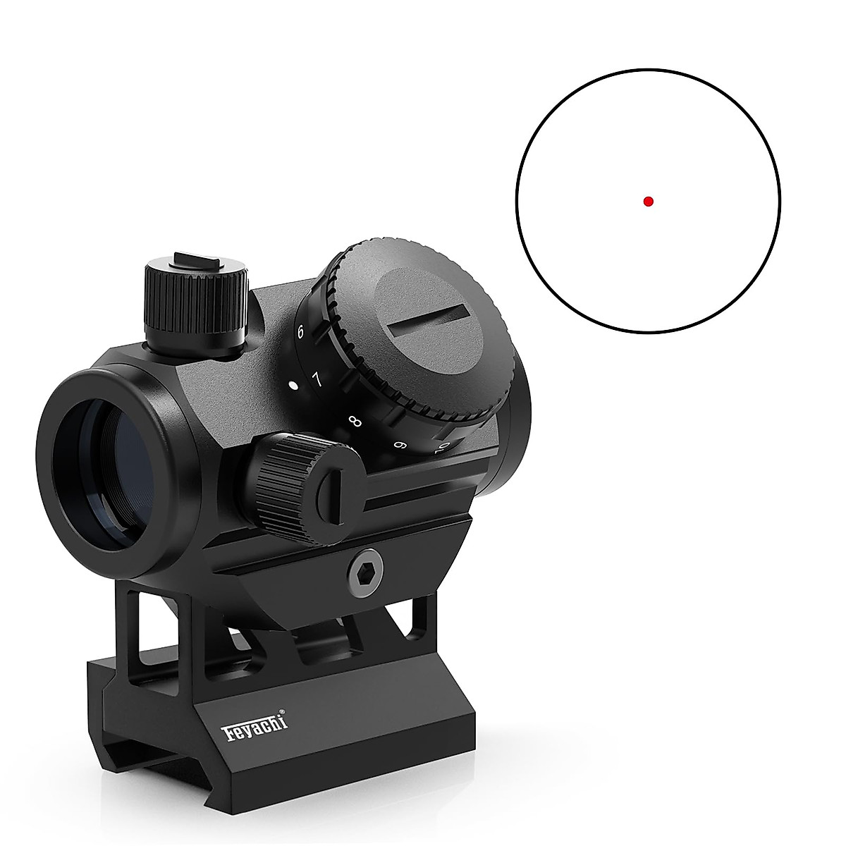 Feyachi Red Dot Sight 4 MOA Red Dot Gun Sight Rifle Scope with 1 inch Riser Mount