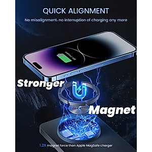 Wireless Charging Pad, GEEKERA 3 in 1 Magnetic Wireless Charger, Mag Safe Charging Station for iPhone 14/13/12 Pro Max/Pro/Mini, Apple Watch Ultra/SE/8/7/6/5/4/3/2, AirPods Pro/3