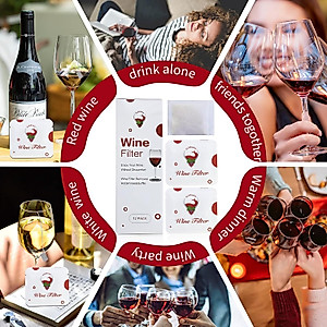 Wine Filters Wine Wand, the Wand Wine Purifier, Remove Histamines and Sulfite,the Wand Wine Filter,Prevent Wine Sensitivities(Pack of 12)