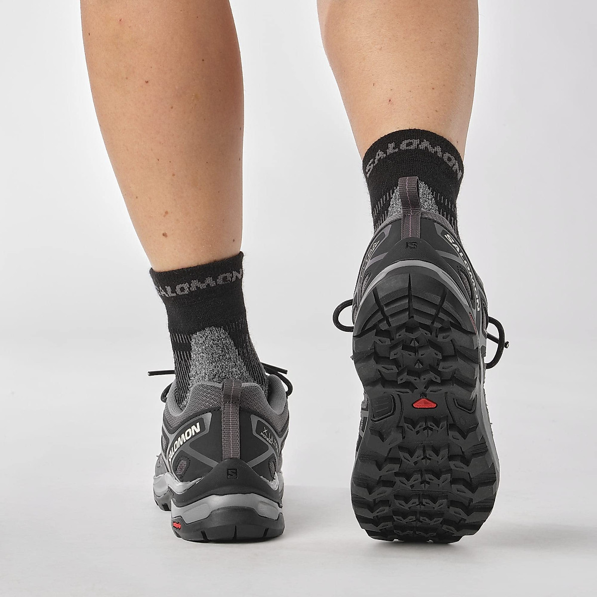 Salomon Women's X ULTRA PIONEER Hiking Shoes for Women, Magnet / Black / Moonscape, 8.5