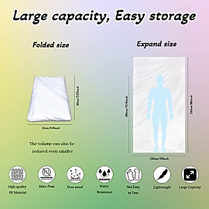 Balloon Bags for Transport, Urnseh 98.4 X 59 Inch 2 Pcs Large Plastic Balloon Transport Bags Clear Giant Storage Bags for Birthday Celebration New Year's Eve Party Supplies Jumbo Clear Bags, Balloon