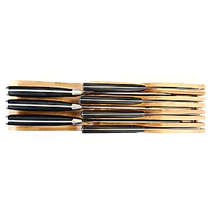 ROYALHOUSE Bamboo Knife Block Holder, In-Drawer Knife Drawer Organizer, Perfect for Home and Chefs, Premium Knife Holder, Gift for Any Occasion and Housewarming, Knives Not Included