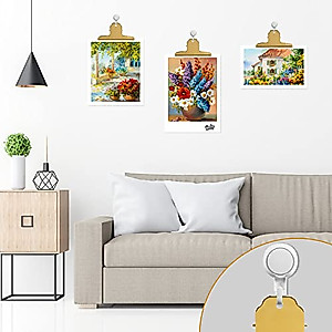 Large Bull Paper Clips Gold, Coideal 3 Pcs 145mm Big Metal File Binder Clip Clamps for Office, Food Bags (5 7/10 Inch)