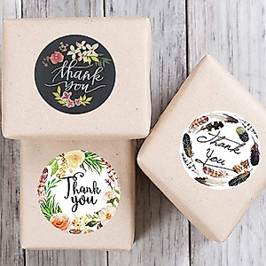 Buer Homie 2 Inch 500 Pcs Stickers, Thank You Labels for Small Business, 8 Designs