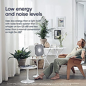 BLUEAIR Pure Fan Auto, 3-Speed HEPASilent Room Fan, Cools + Cleans, Removes Allergens Dust Pollen for Floor Table Desk and Bedrooms, White, Medium