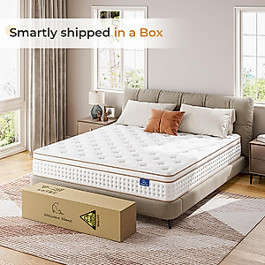 Vesgantti Twin Mattress, 12 Inch Memory Foam Hybrid Mattress in a Box with Individual Pocket Spring, Twin Size Mattress for Pressure Relief, Motion Isolation, Medium Firm Support