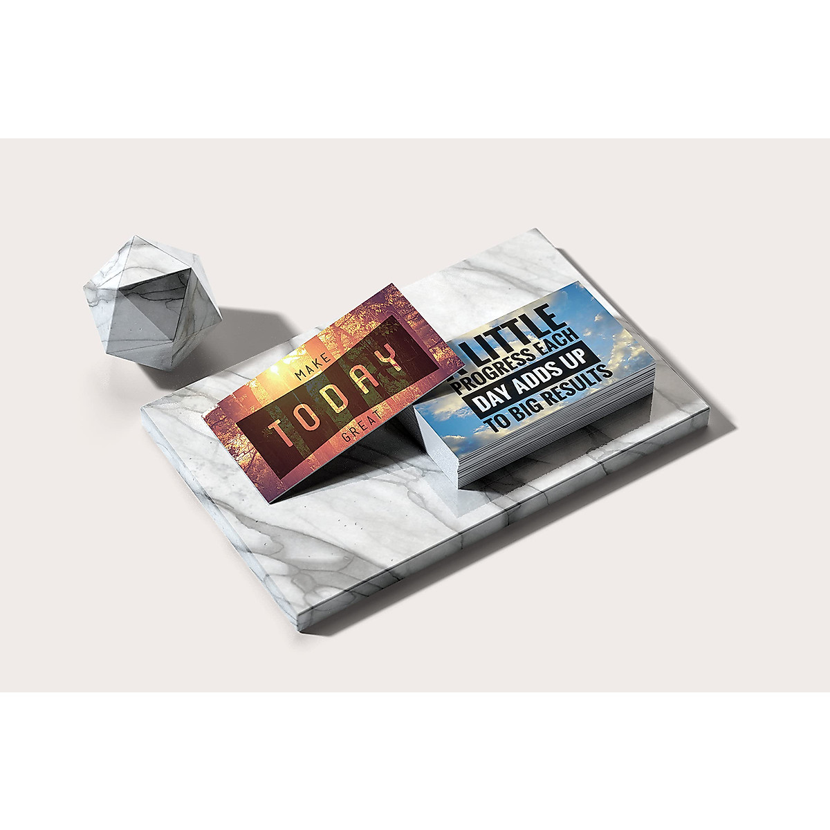 Better Office Products Motivation Inspiration Affirmation Cards, 120 Pack, 2 Each of 60 Unique Assorted Designs, Encouragement Card Deck, 2" x 3.5" (Business Card Size)