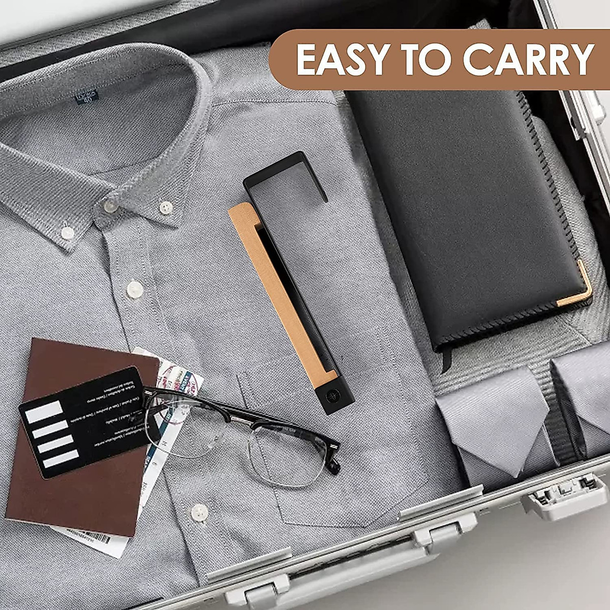 wekunro 2023 New Foldable Wood Over The Door Hooks - Wooden Foldable Coat Hooks, Over The Door Clothes Hanger Hooks, Quality Metal & Wood Material, for Hanging Towels, Clothes, Wreath and Bag (2PCS)