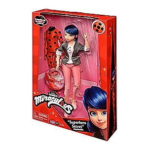Miraculous Cat Ladybug Superhero Secret Marinette with Ladybug Fashion Outfit by Playmates Toys
