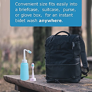 Postpartum Care Bottle, Inverted Nursing Bottle Spray Bottle ,Travel Bidet, Woman and Mother and Baby Wash 2 in 1 Handheld Personal Bidet Bottle 350Ml,Resistant to 100ºC,Bonus Bag (Green)