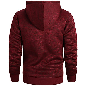 Little Beauty Men Hoodies Full Zip Up Jacket Fleece Sherpa Lined Heavyweight Sweashirts Winter