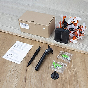 Metaku Solar Lights Outdoor Bee String Lights 23ft 30 LED Honeybee Lights Solar Powered 8 Modes Auto On/Off Christmas Lights Outdoor Waterproof Decorative Fairy Light for Patio Garden Gazebo Balcony