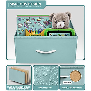 Sorbus Kids Dresser with 8 Drawers - Furniture Storage Chest Tower Unit for Bedroom, Hallway, Closet, Office Organization - Steel Frame, Wood Top, Tie-dye Fabric Bins (Pastel 1)