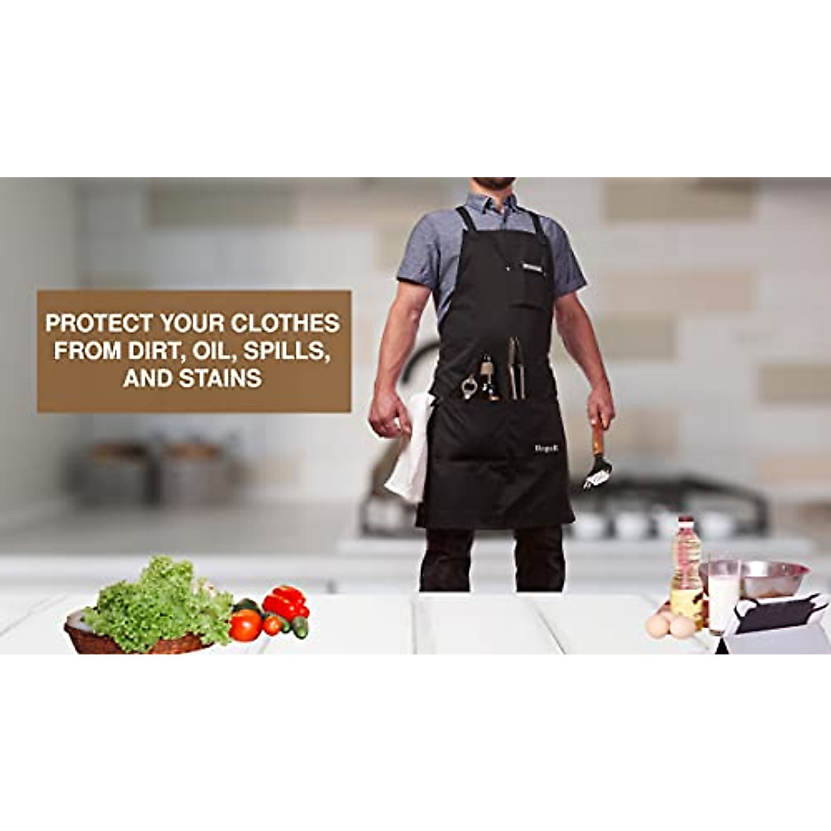 New MEATER Plus 165ft Long Range Smart Wireless Meat Thermometer for The Oven Grill Kitchen BBQ Smoker Rotisserie with Bluetooth and WiFi Digital Connectivity Bundled with HogoR Apron