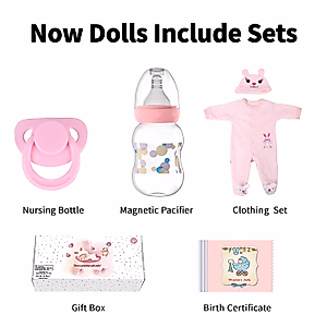 SCOM Lifelike Reborn Baby Dolls - 22 Inch Silicone Little Girl, Realistic Dolls That Look Real, Newborn Baby with Cloth Body Vinyl for Kids 3+