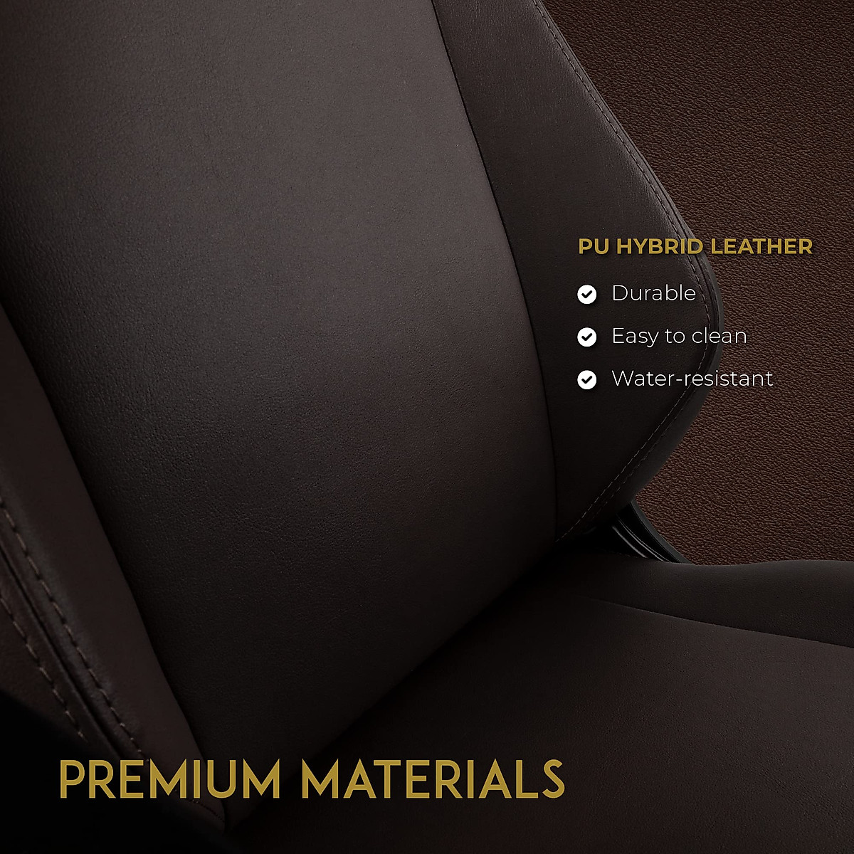 noblechairs Hero Gaming Chair/Office Chair with Lumbar Support, PU Hybrid Leather, Java Edition