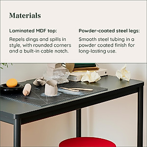 Branch Daily Desk - Functional at Home Office Desk with Effortless Assembly, Timeless Design, Rounded Corners, and Built-in Cable Notch - 48” W x 28.5” H x 24” D - Sage Work Table