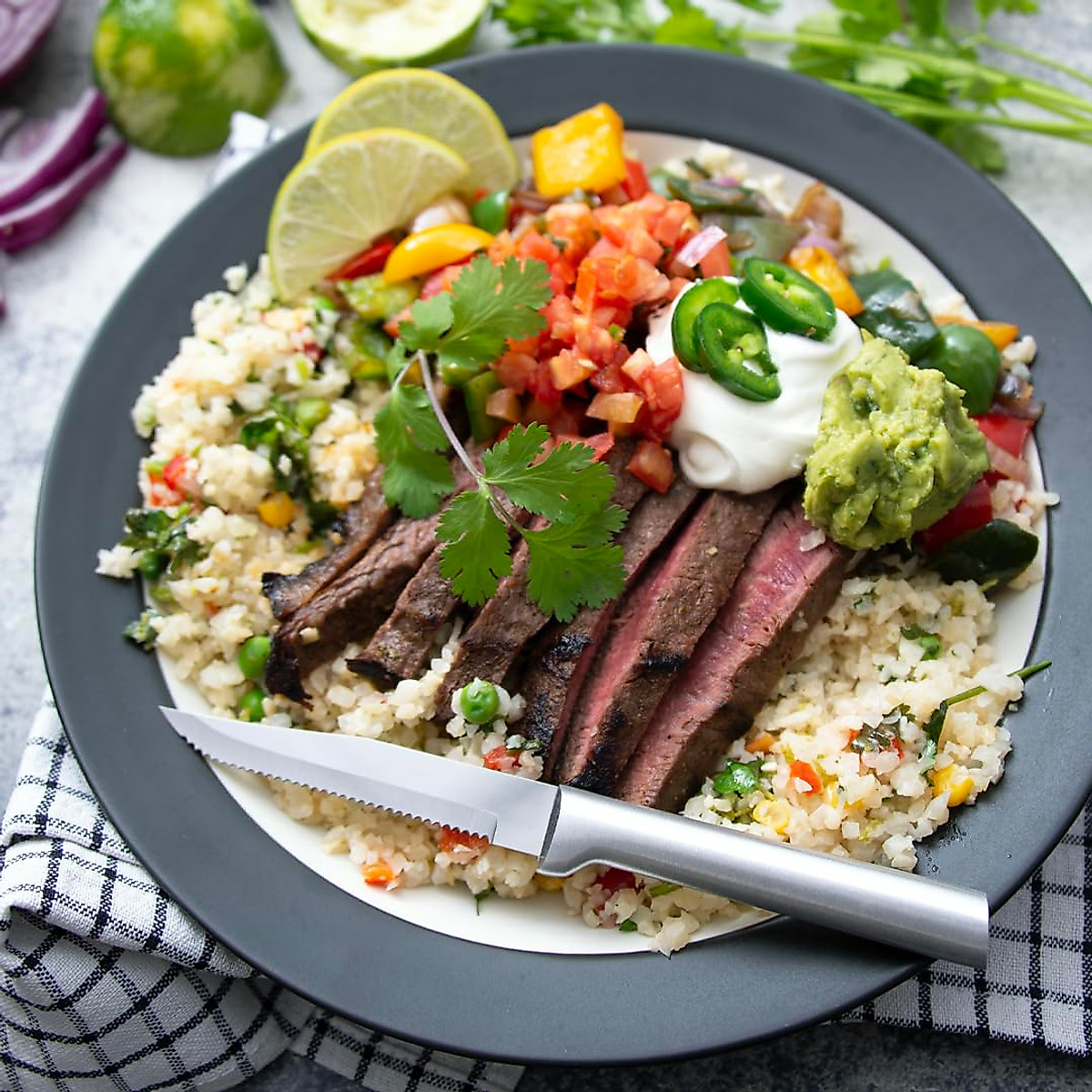 Rada Cutlery Serrated Steak Knife Stainless Steel Blade With Aluminum Made in USA, 7-3/4 Inches, Silver Handle, Pack of 2