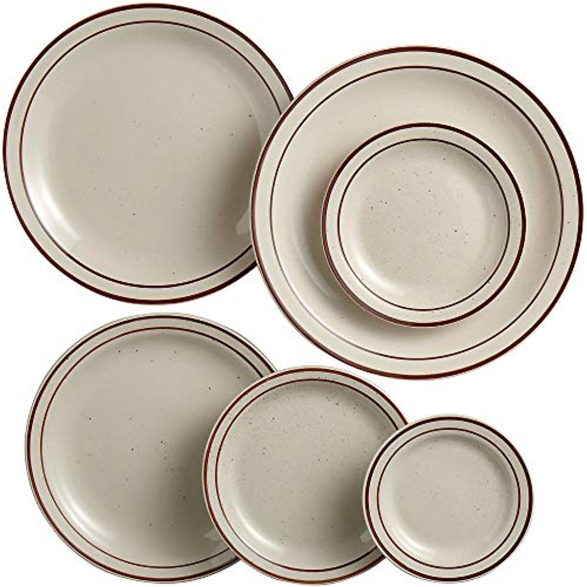 Restaurant Value, Stoneware Narrow Rim Oval Platter 11 1/2" x 9 1/8", Brown Speckle, Case of 12