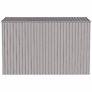 Arrow Shed Elite 10' x 4' Outdoor Lockable Steel Storage Shed Building with Pent Roof, Cool Grey