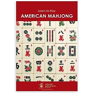 Yellow Mountain Imports American Mahjong Game Set, Santorini with Blue Soft Case - All-in-One Racks with Pushers, Wright Patterson Scoring Coins, Dice, & Wind Indicator