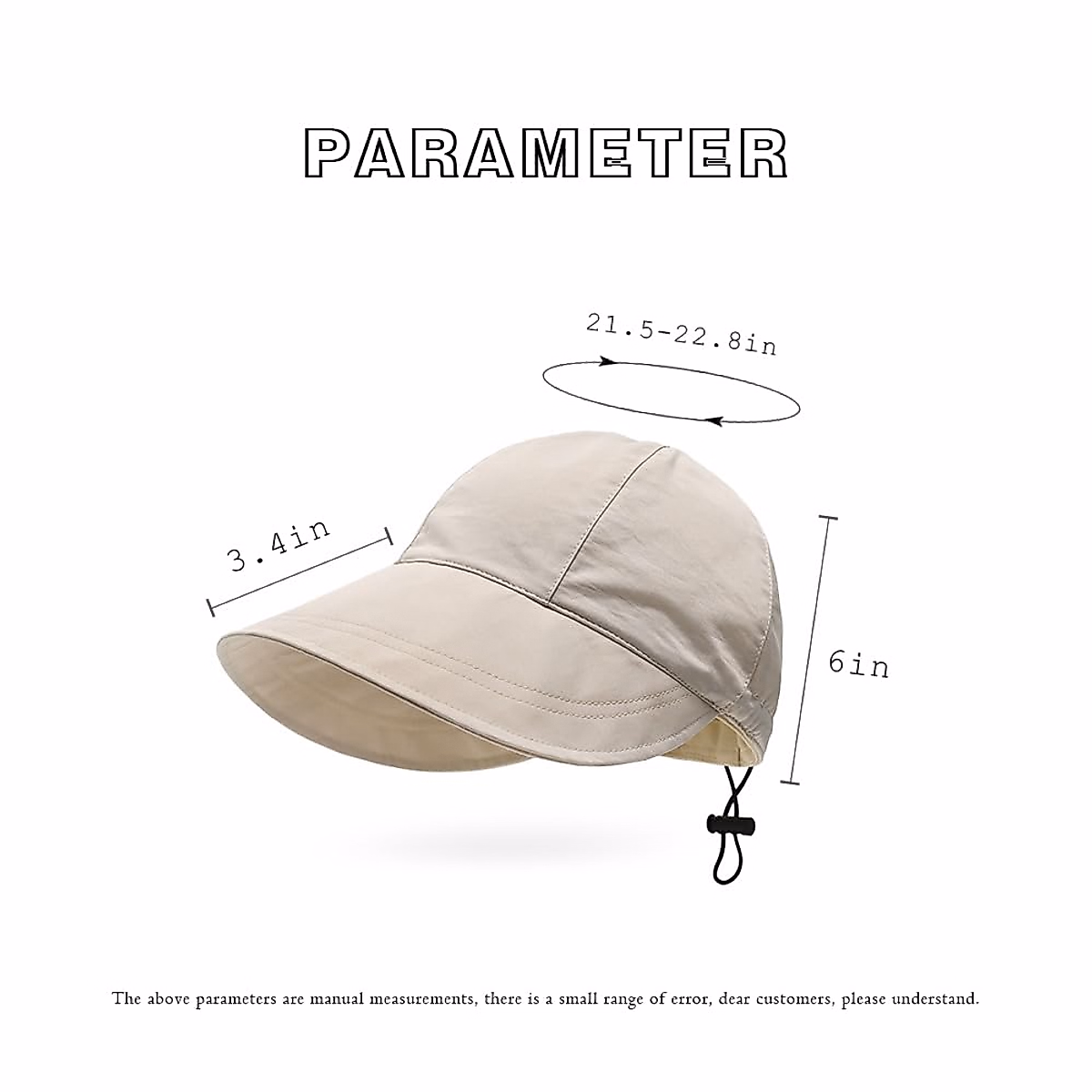 huablo] UPF 50+ Womens Sun Hat Wide Brim Sun Hat UV Protection Hiking Fishing Hats ZYMao-0001 Beige