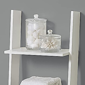 Zenna Home Ladder Style Bathroom Linen Tower, White