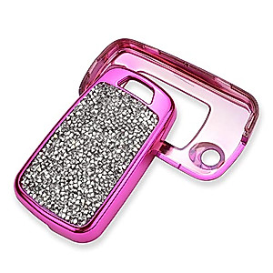 Royalfox(TM) 2 3 4 5 Buttons 3D Bling flip Folding Remote Key Fob case Cover for Chevrolet Chevy Camaro Cruze Equinox Malibu SS Sonic Spark Aveo SAIL 3,Buick Lacrosse Encore GL8 Regal Excelle (Pink)