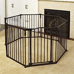 Toddleroo by North States 2 Panel Extension for 3 in 1 Arched Décor Metal Superyard: Adds up to 48" for an Extra Wide Baby gate or Play Yard (48" Width, Matte Bronze)