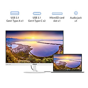 ASUS Chromebook C425 Clamshell Laptop, 14" FHD 4-Way NanoEdge Touch Screen, Intel Core m3-8100Y Processor, 4GB RAM, 128GB eMMC Storage, Backlit KB, Silver, Chrome OS, C425TA-AS348FT