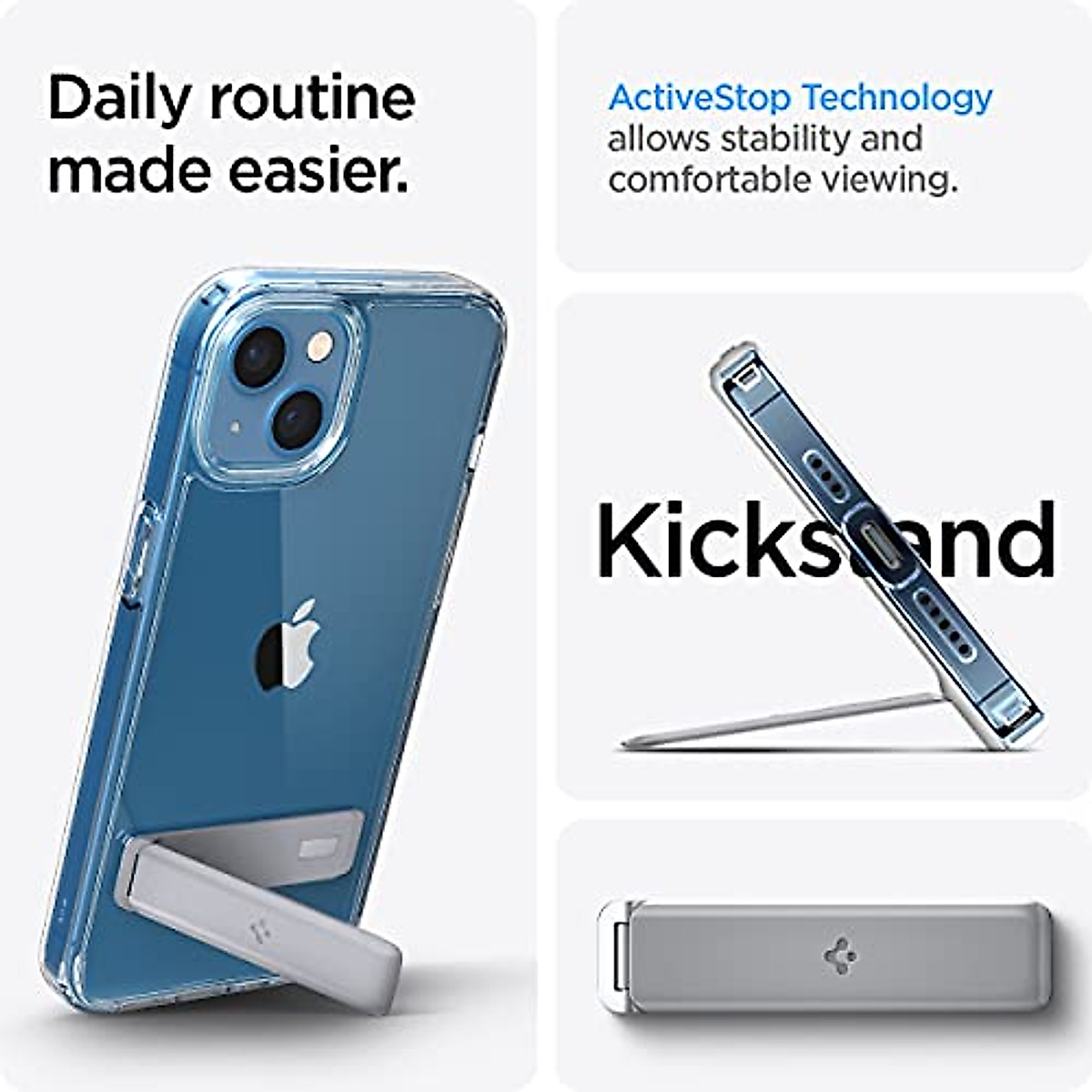 Spigen Ultra Hybrid S [Anti-Yellowing Technology] Designed for iPhone 13 Case (2021) - Crystal Clear