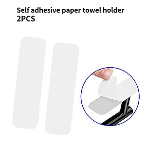Self Adhesive Strips, Paper Towel Holder Replaces Stickers, Replacement Adhesive Strips Compatible with self Adhesive Paper Towel Holder,5.7 x 1.7 Inch-2 Pack