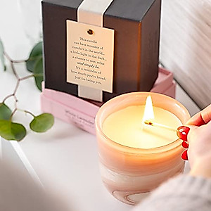 Comfort White Lavender Scented Vanilla Candle 7 Ounce Glass Soy Giving Collection